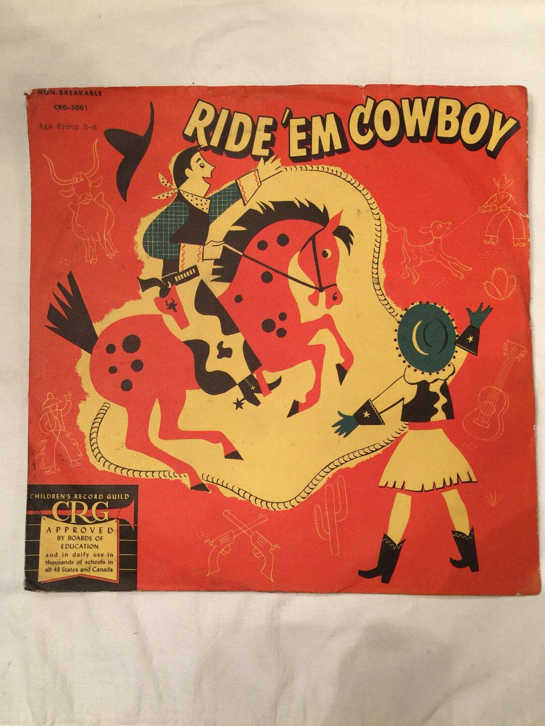 Vintage Record Ride 'em Cowboy; Great Graphics; Cowgirl, Horse; Rare - Etsy