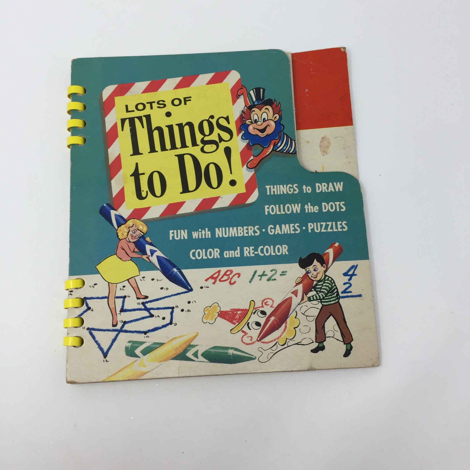 Vintage Lots of Things to Do Activity Book, Use Crayons and Wipe Off ...
