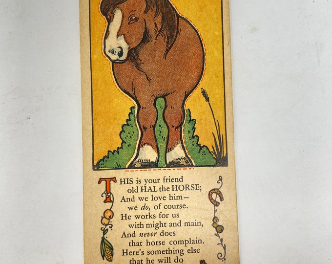 Antique Vintage O.N.T. Spool Zoo No. 4 Hal Horse, Spool Pet, 1930 - Etsy