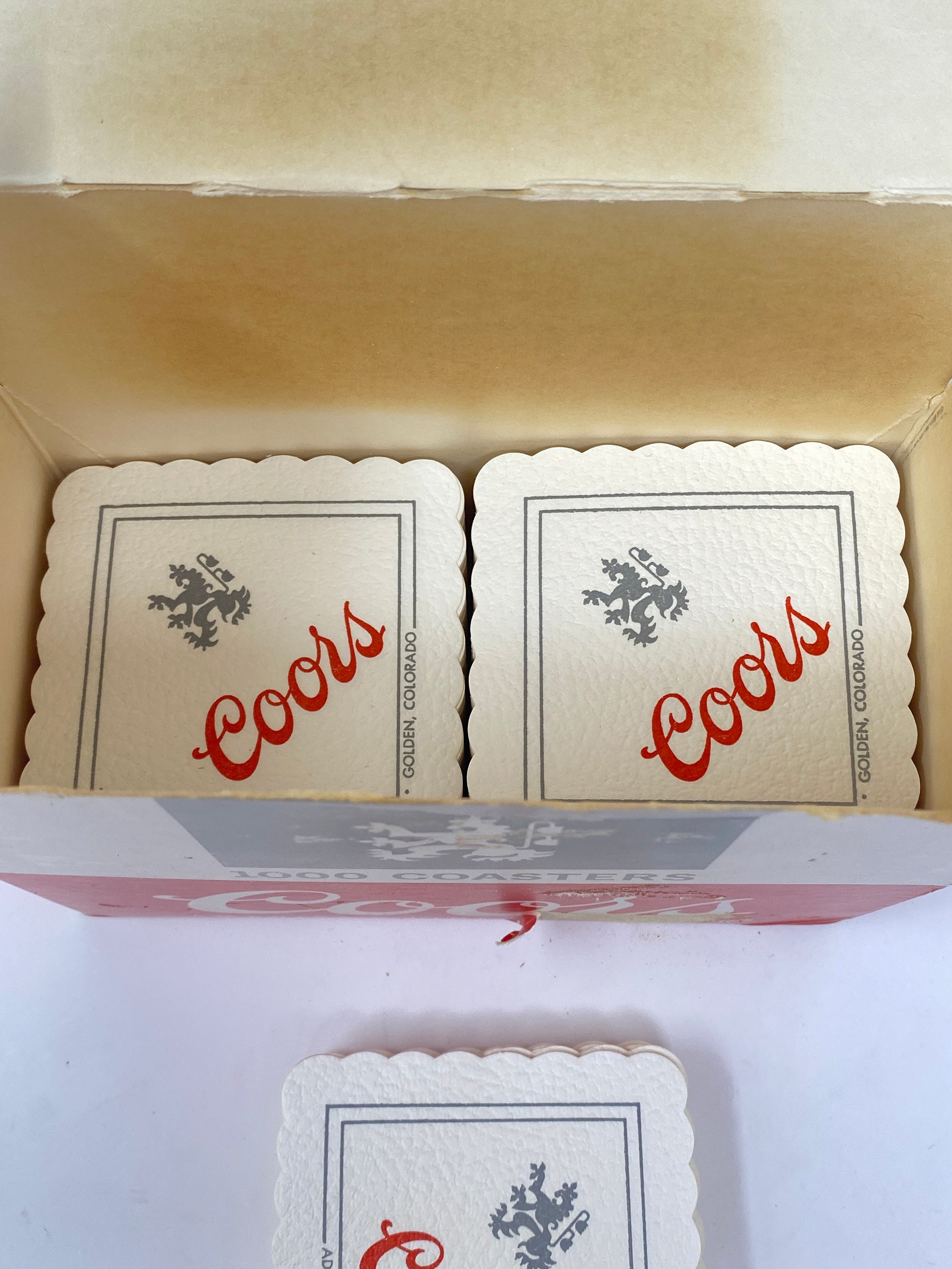 Vintage Coors Original Box of Coors Paper Coasters Box Holds | Etsy