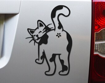 Peeping Cat Vinyl Car Window, Bodywork, Bumper Sticker Label Decal ...