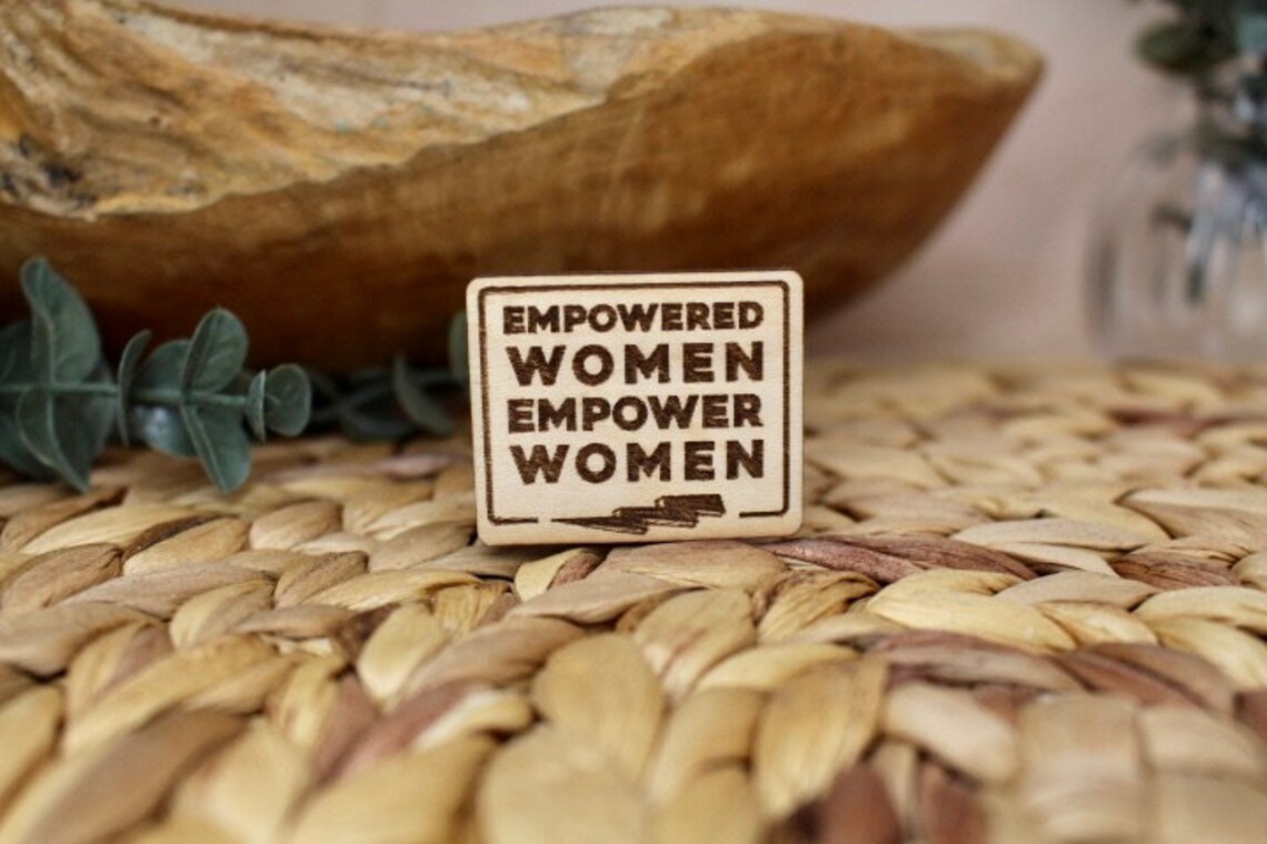 Empowered Women Empower Women Pin - Feminist Tote Bag Pin Back Button ...