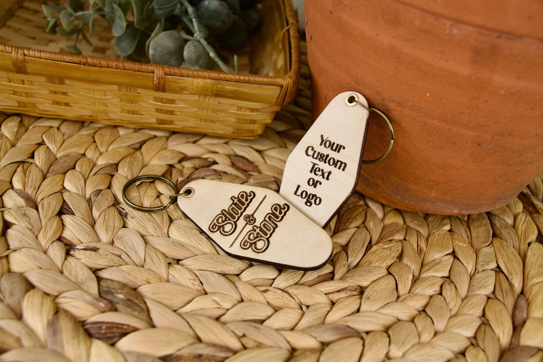 Bulk Wholesale Custom Text or Business Logo Motel Keychain - Bulk ...