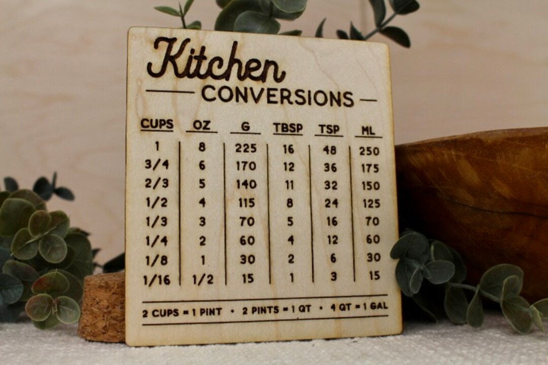 Kitchen Conversion Magnet for Cooking Baking Kitchen - Etsy