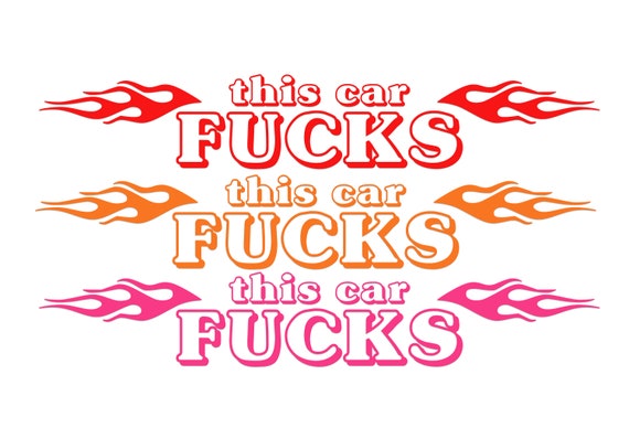 This Car Fucks Tramp Stamp Sticker Car Tramp Stamp Funny Etsy