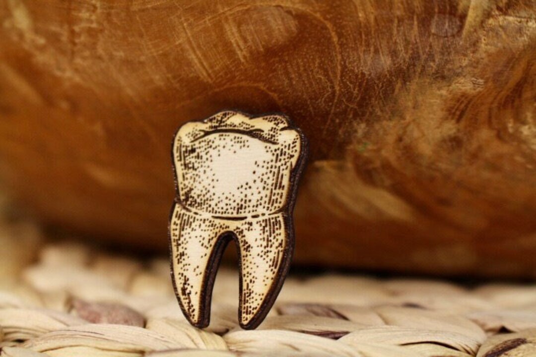 Wooden Molar Lapel Pin Gothic Punk Pins Occult Pins - Etsy
