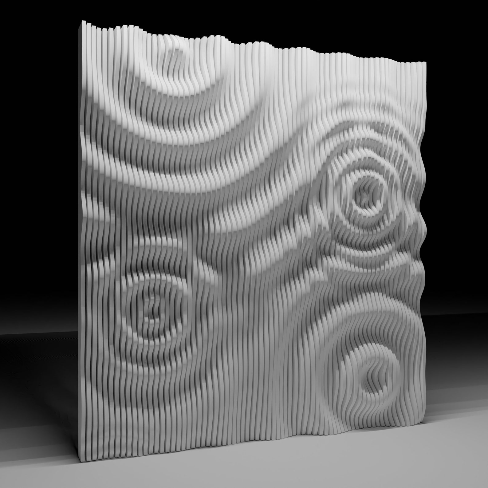 Parametric Wave Wall 71TV2 With Sound Insulation Layers CNC Cutting ...