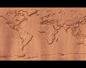 World Map Cnc - Etsy