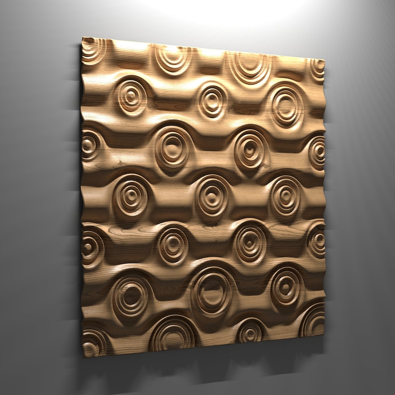 Bas-relief rippled Wave Wall 3d File for CNC - Etsy