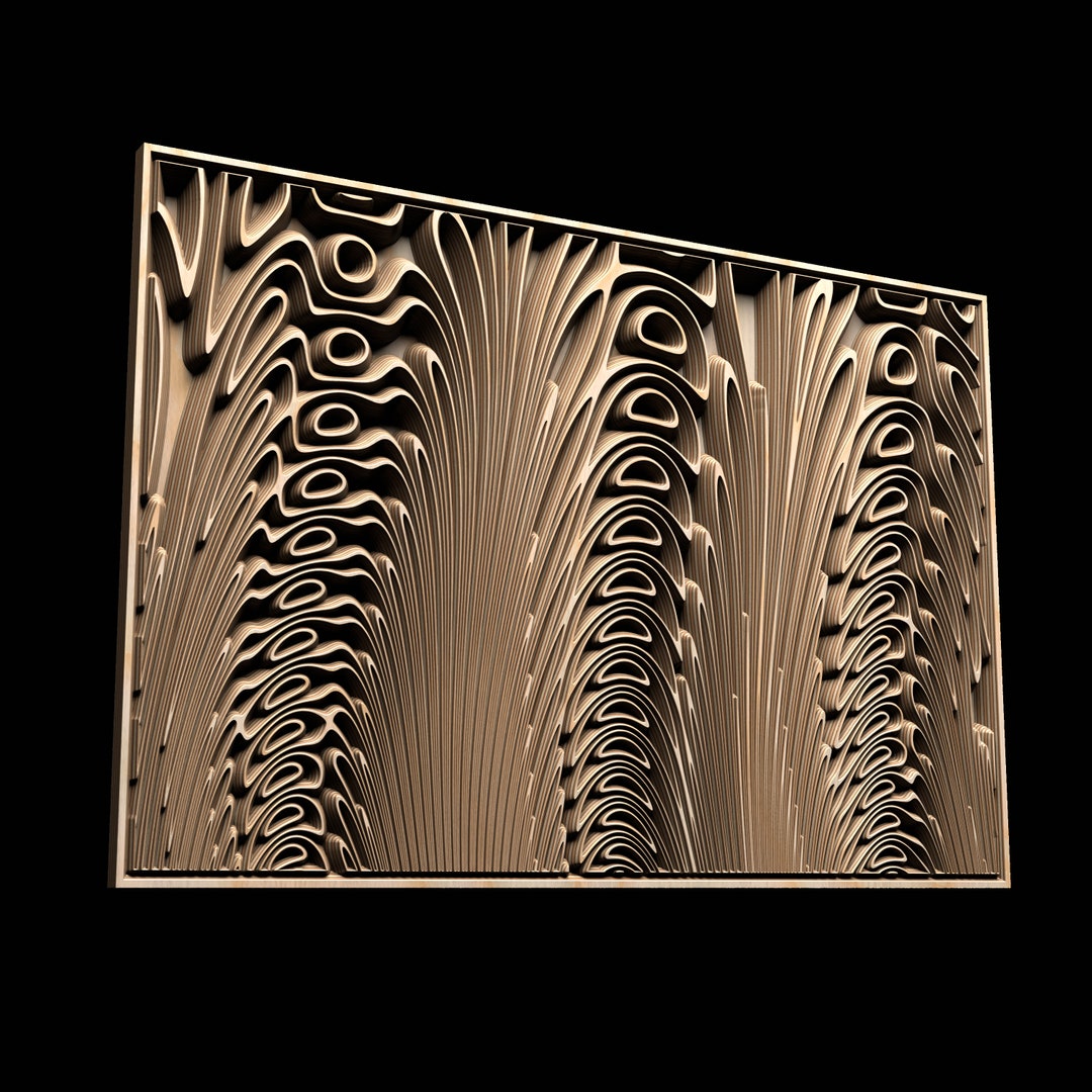 Jungle151s11 Wavy Pattern Vector File for V- Bit Carving With Software ...