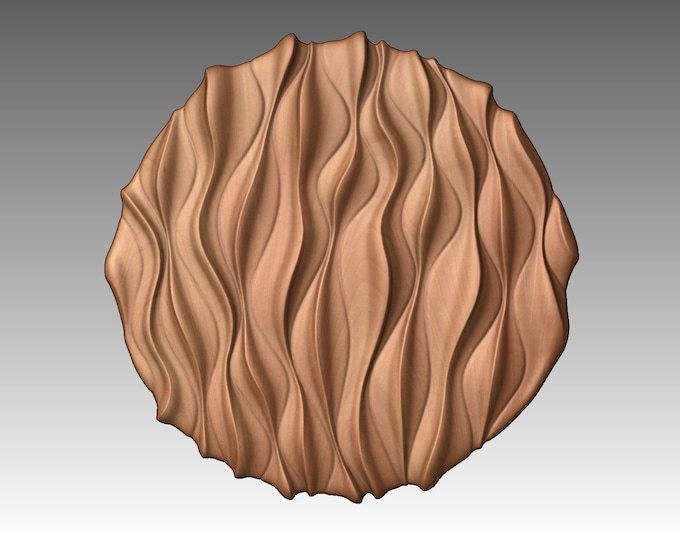 Wavy Surface Sculpture CNC 3D Model TRS1 Cookie - Etsy