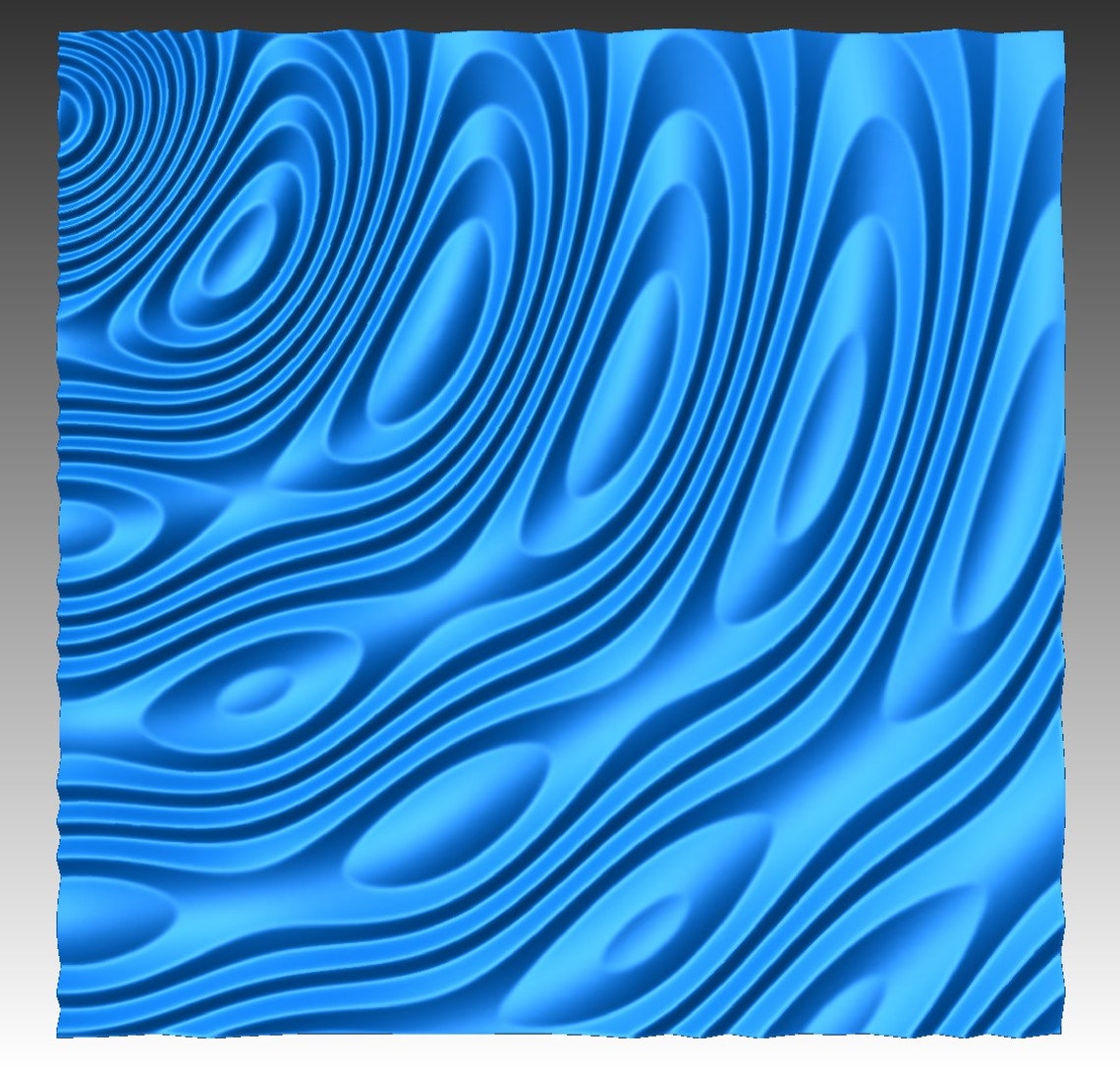 QC40 Big Waves 3D Relief Sculpture Model for CNC Machining - Etsy