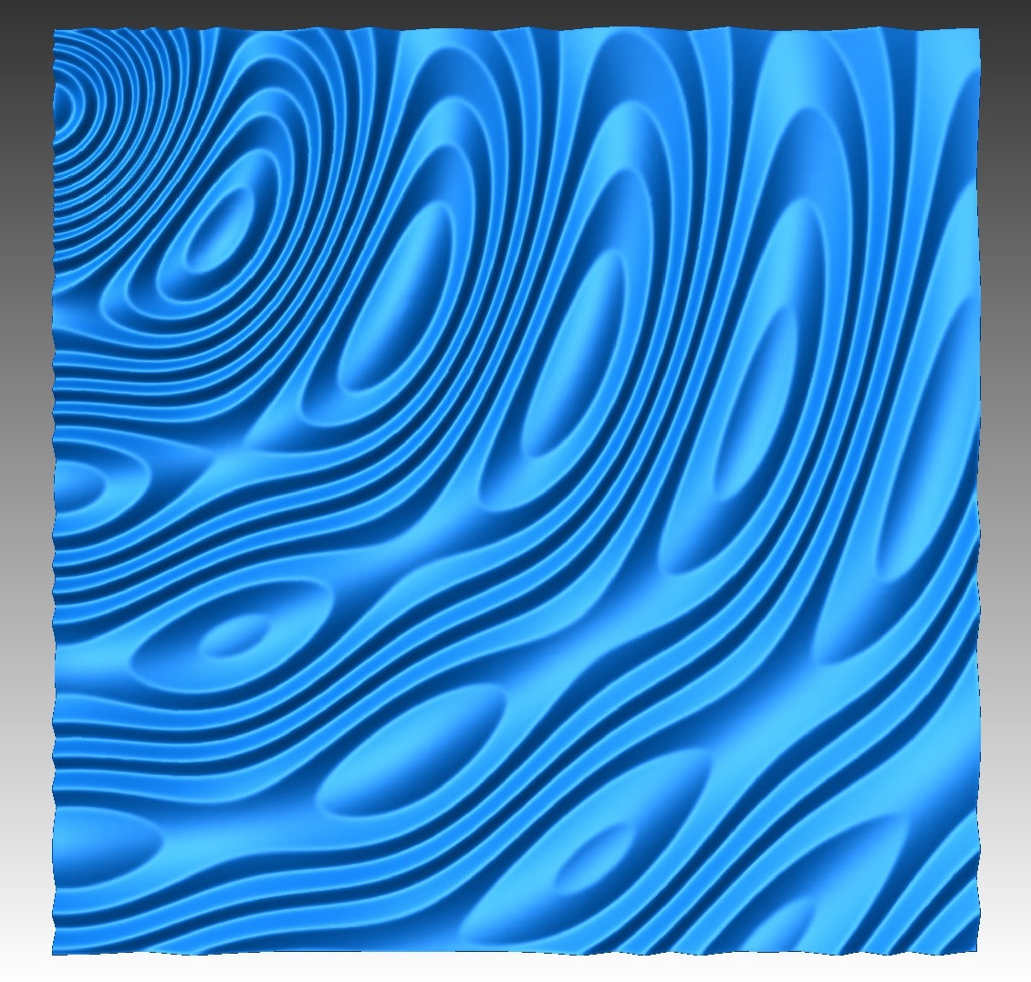 QC40 Big Waves 3D Relief Sculpture Model for CNC Machining - Etsy