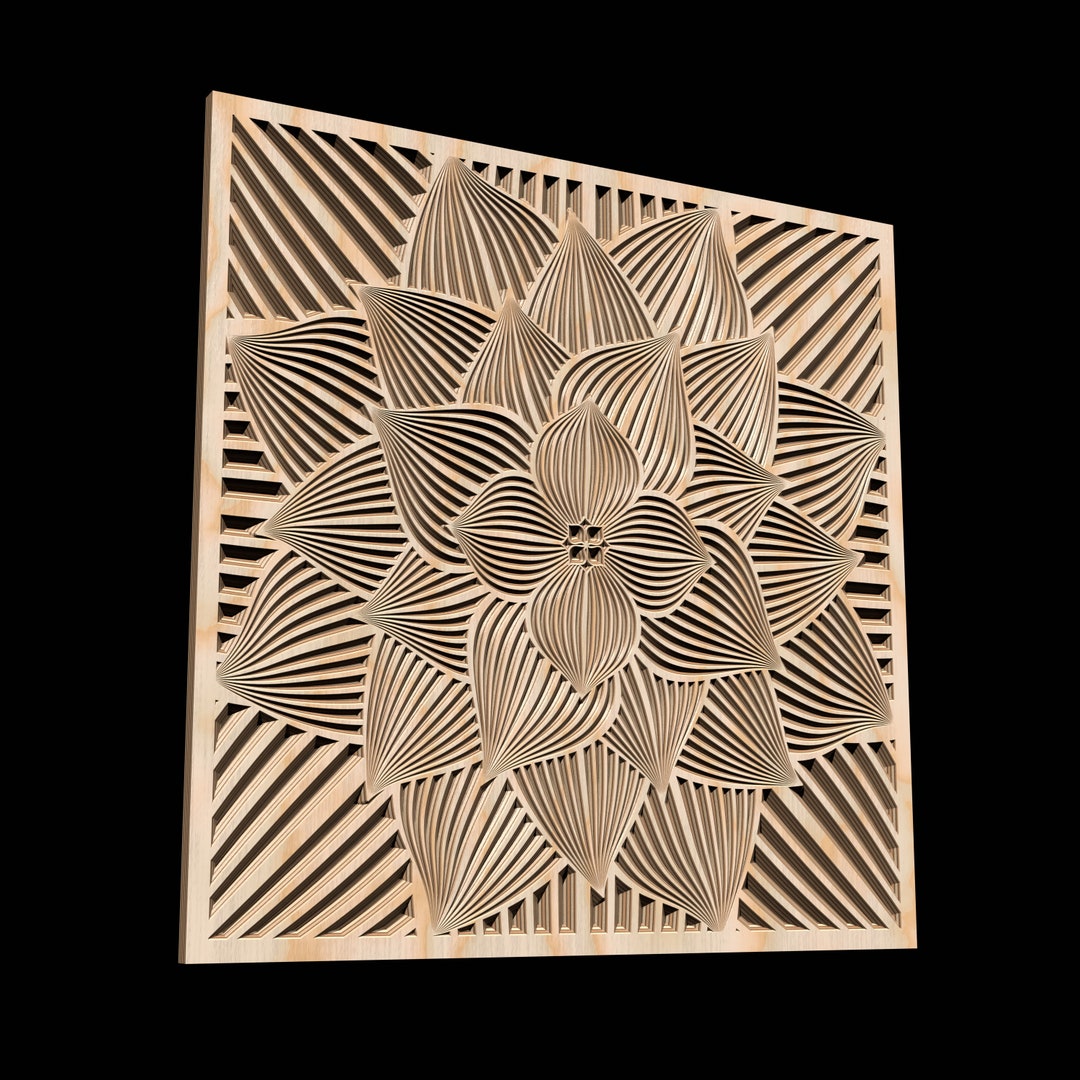 Flower Ihana Kukka Vector File for V-carving - Etsy