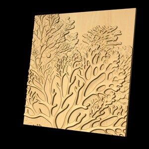 Bas-relief "corals 8" 3D File for CNC - Etsy