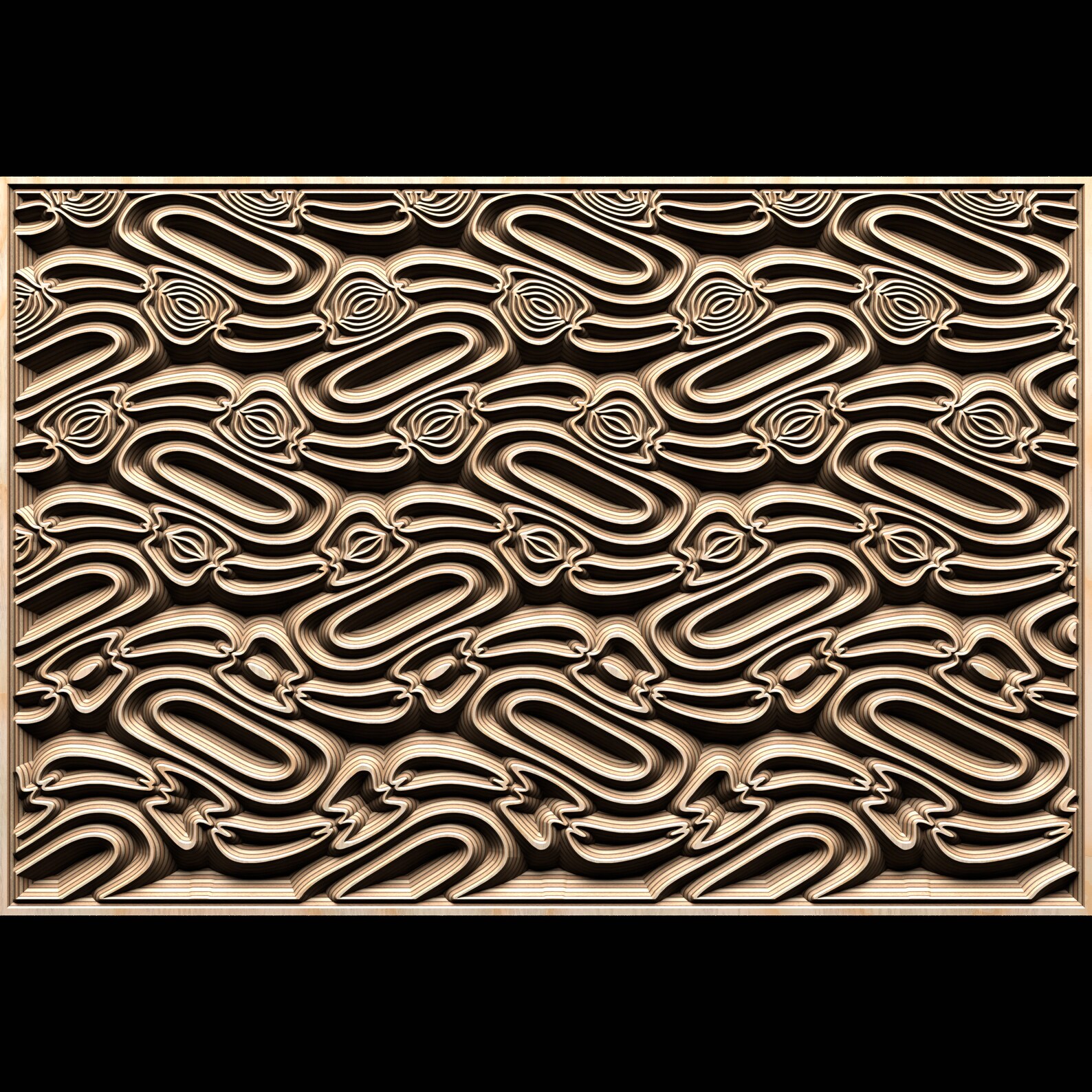 Jungle85-s5 Wavy Pattern Vector File for V Bit Carving With Software ...