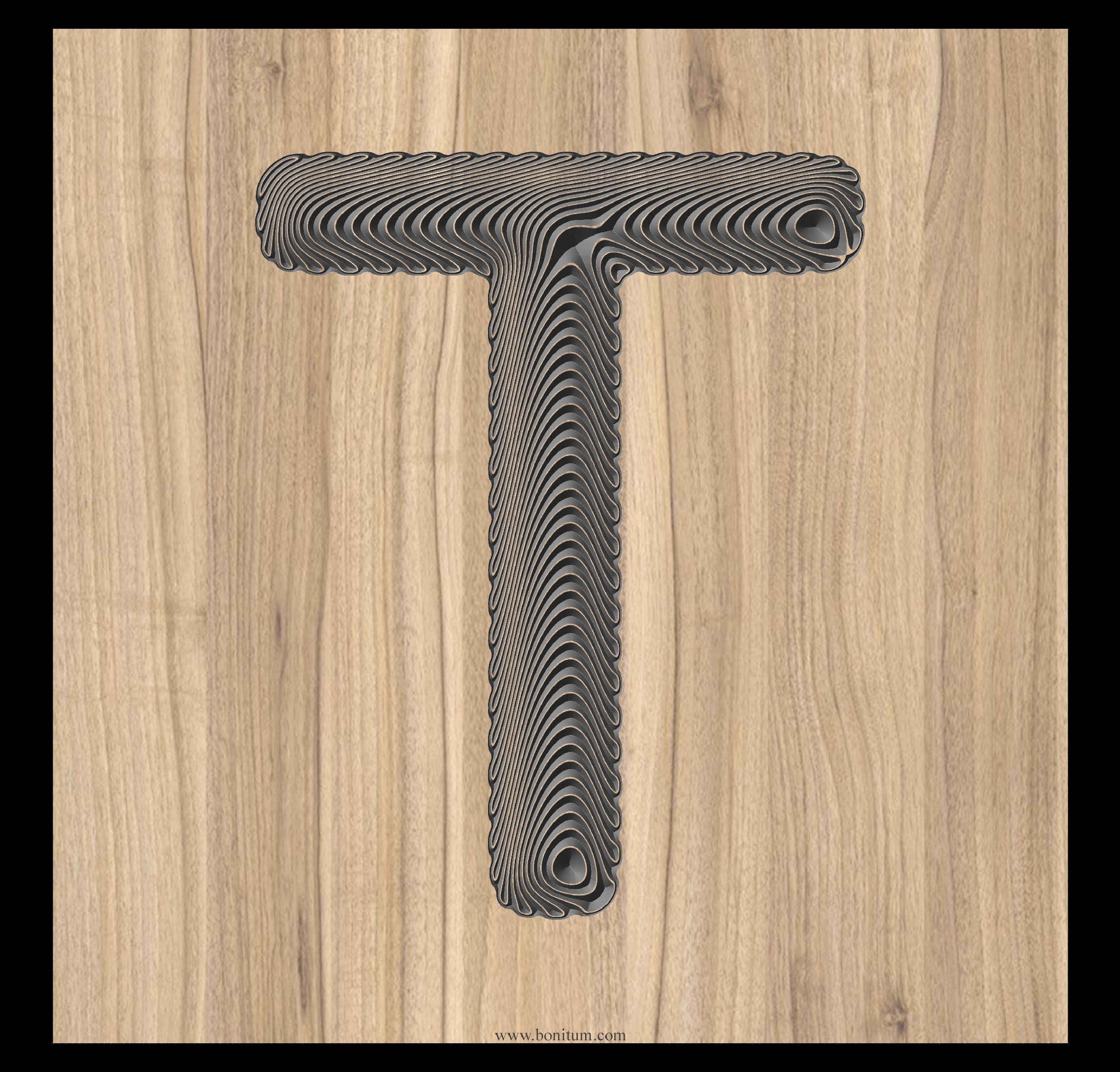 Set of 3D Floating Wave Effect Letters A-Z | Etsy