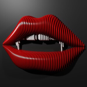 Parametric Wall Art VAMPIRE LIPS CNC Cutting File - Etsy