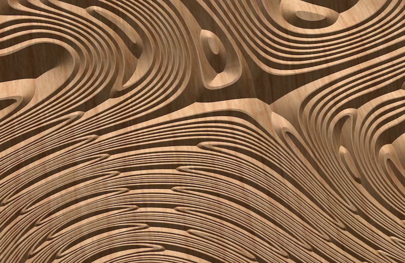 Jungle154s9 Wavy Pattern Vector File for V Bit Carving With - Etsy