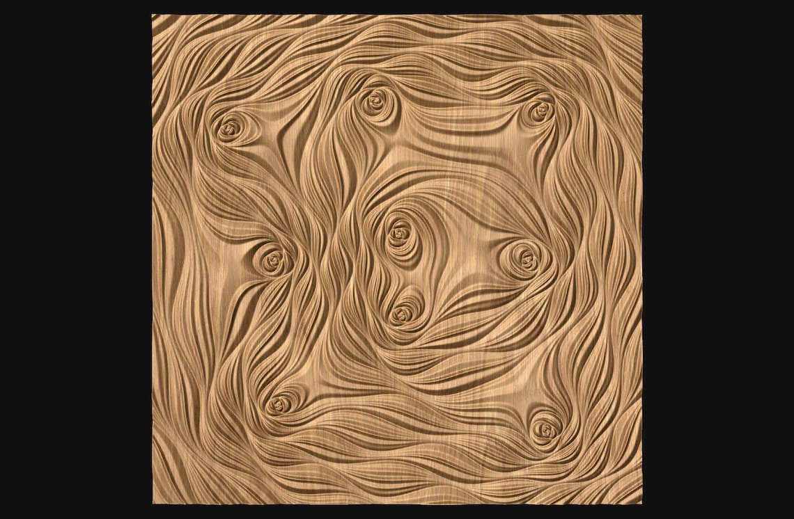 Decorative Abstract 3D Relief Sculpture Model FFF 18.56.41 for - Etsy