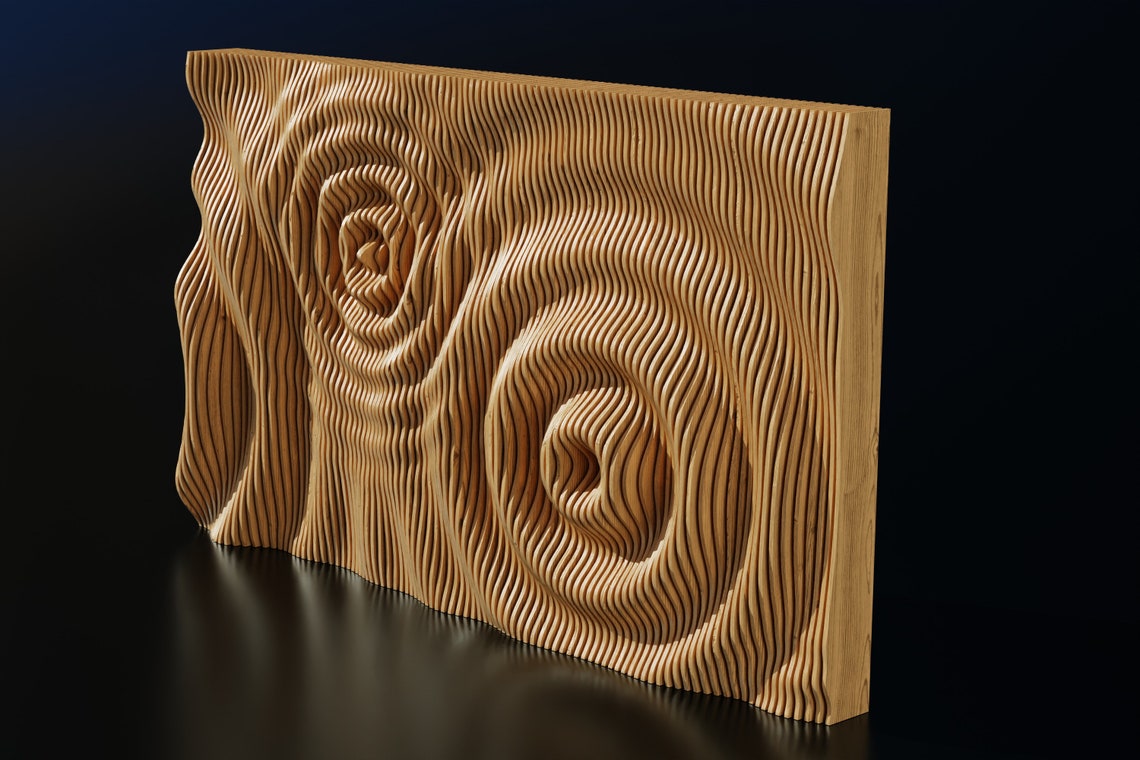 Parametric Wall Art Wavewall50 CNC Cutting File - Etsy
