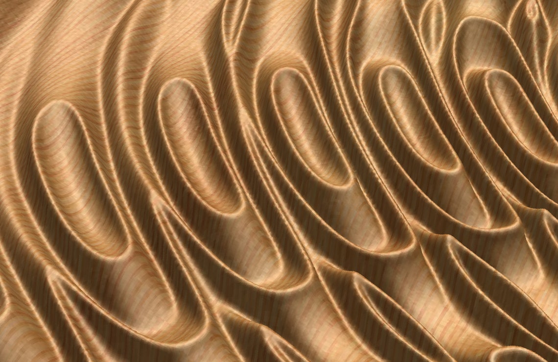 JANII42 Wavy Pattern 3D Model for CNC Machining With Software | Etsy