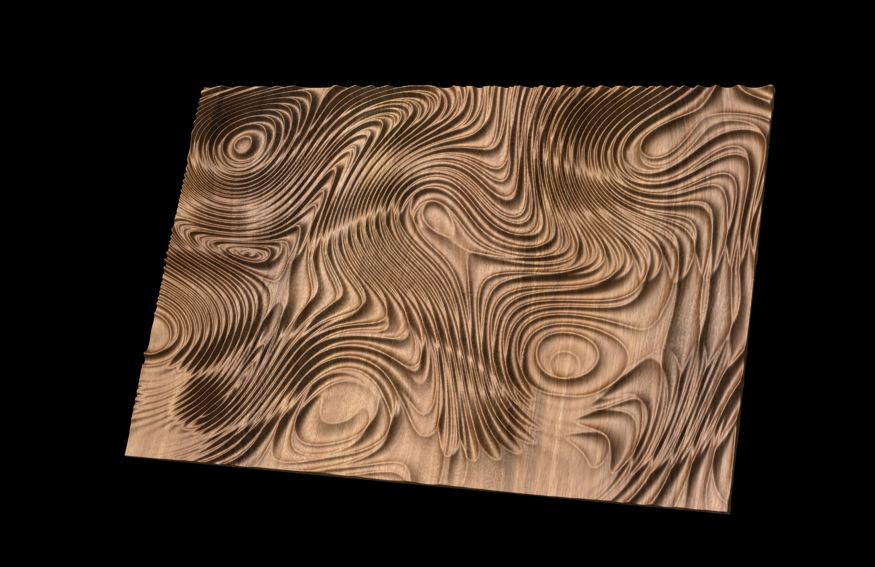 JANII35 Wavy Pattern 3D Model for CNC Machining With Software | Etsy