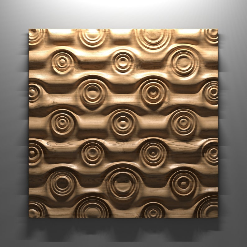 Bas-relief rippled Wave Wall 3d File for CNC - Etsy