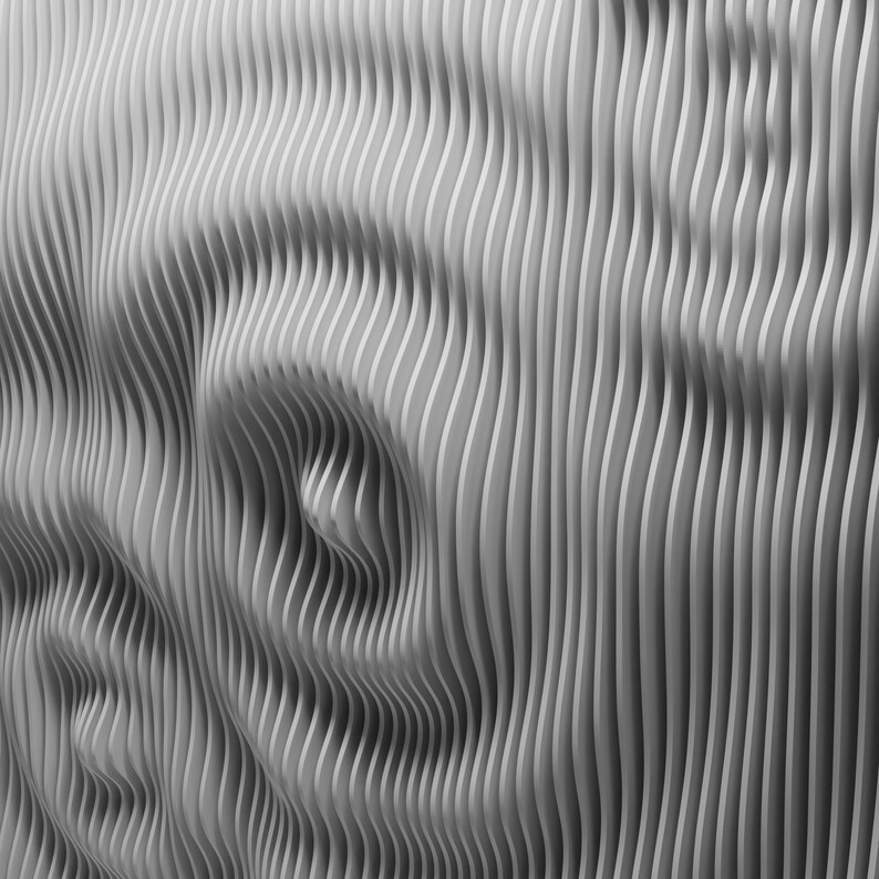 Parametric Wallart CNC Cutting File "wave 7-17-6" and 3d Relief - Etsy