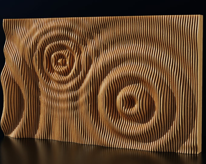 Parametric Wall Art Wavewall50 CNC Cutting File - Etsy