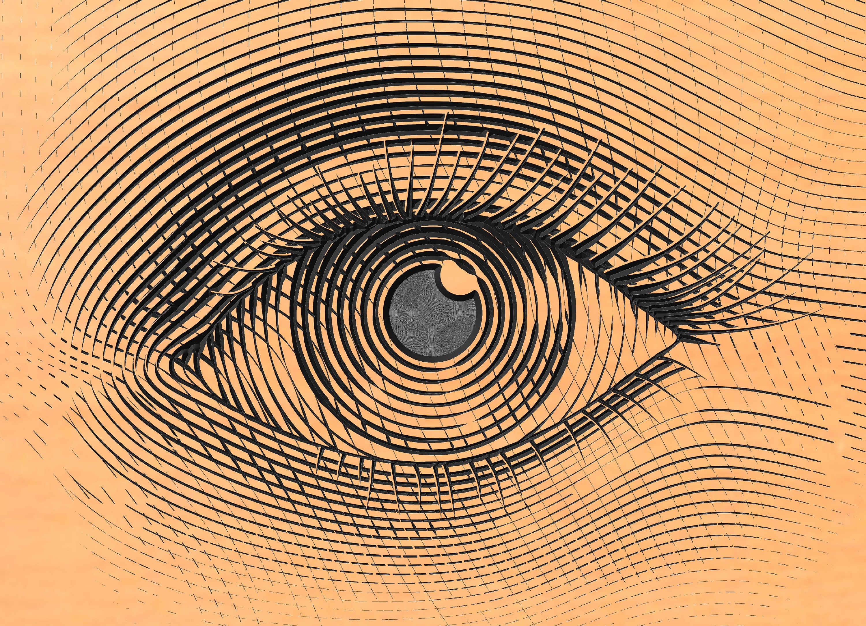 Big EYE CNC Vector File for V Bit Engraving | Etsy