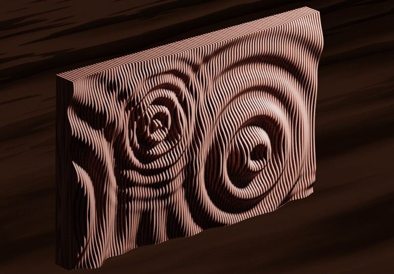 Parametric Wall Art WaveWall50 CNC cutting file | Etsy