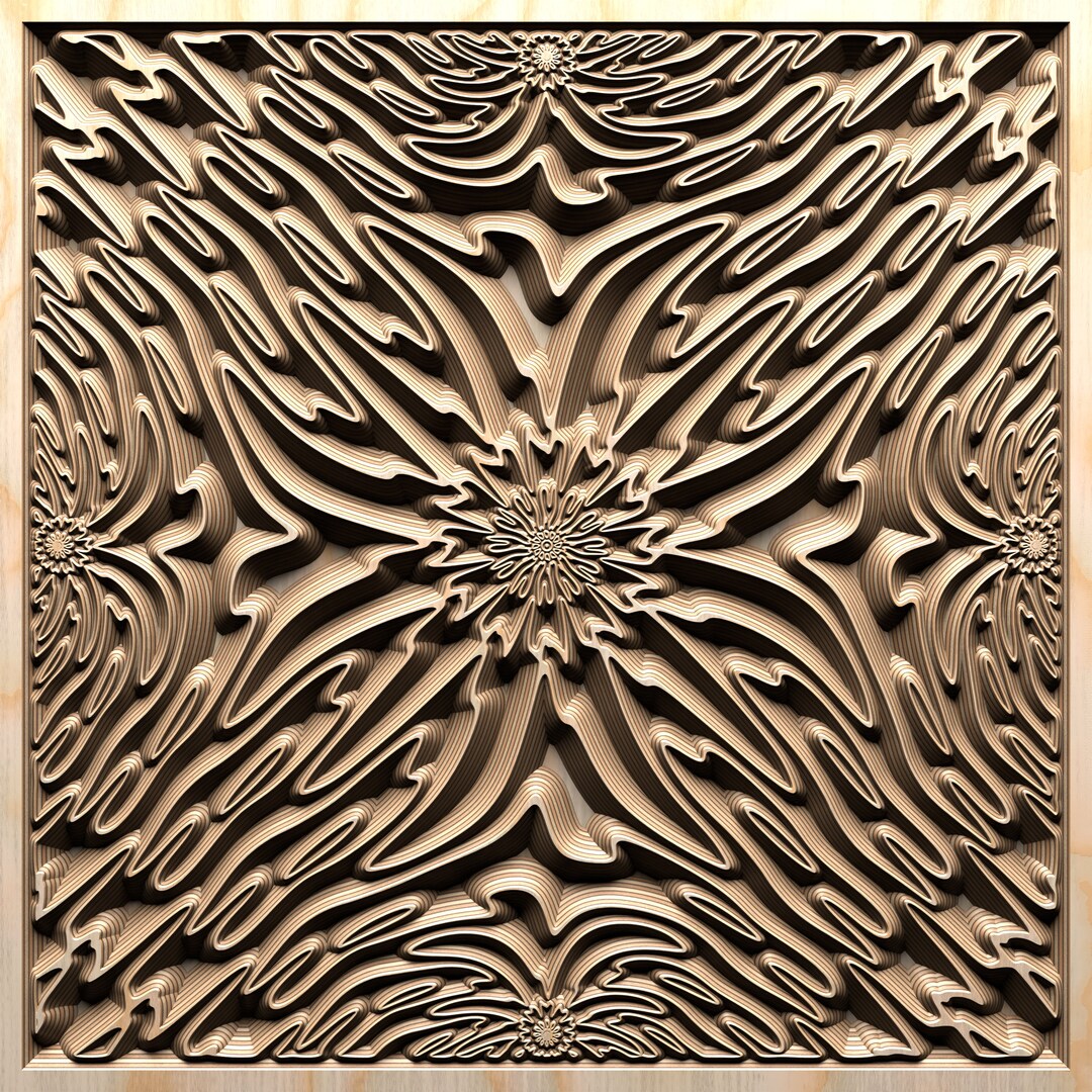 TMGW56 Wavy Pattern Vector File for V- Bit Carving With Software ...