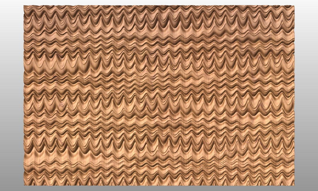 Ttwave1 Wavy Pattern 3D Model for CNC Machining With Software Vectric ...