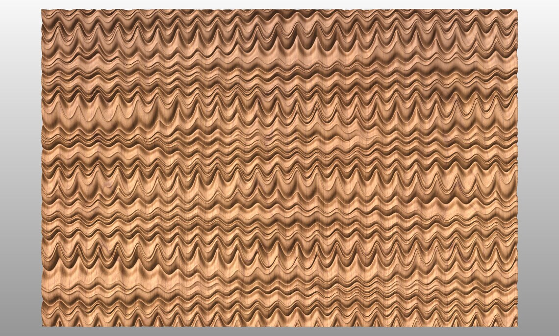 Ttwave1 Wavy Pattern 3D Model for CNC Machining With Software | Etsy