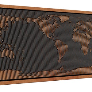 World Map CNC V-carve Vector File for Engraving - Etsy