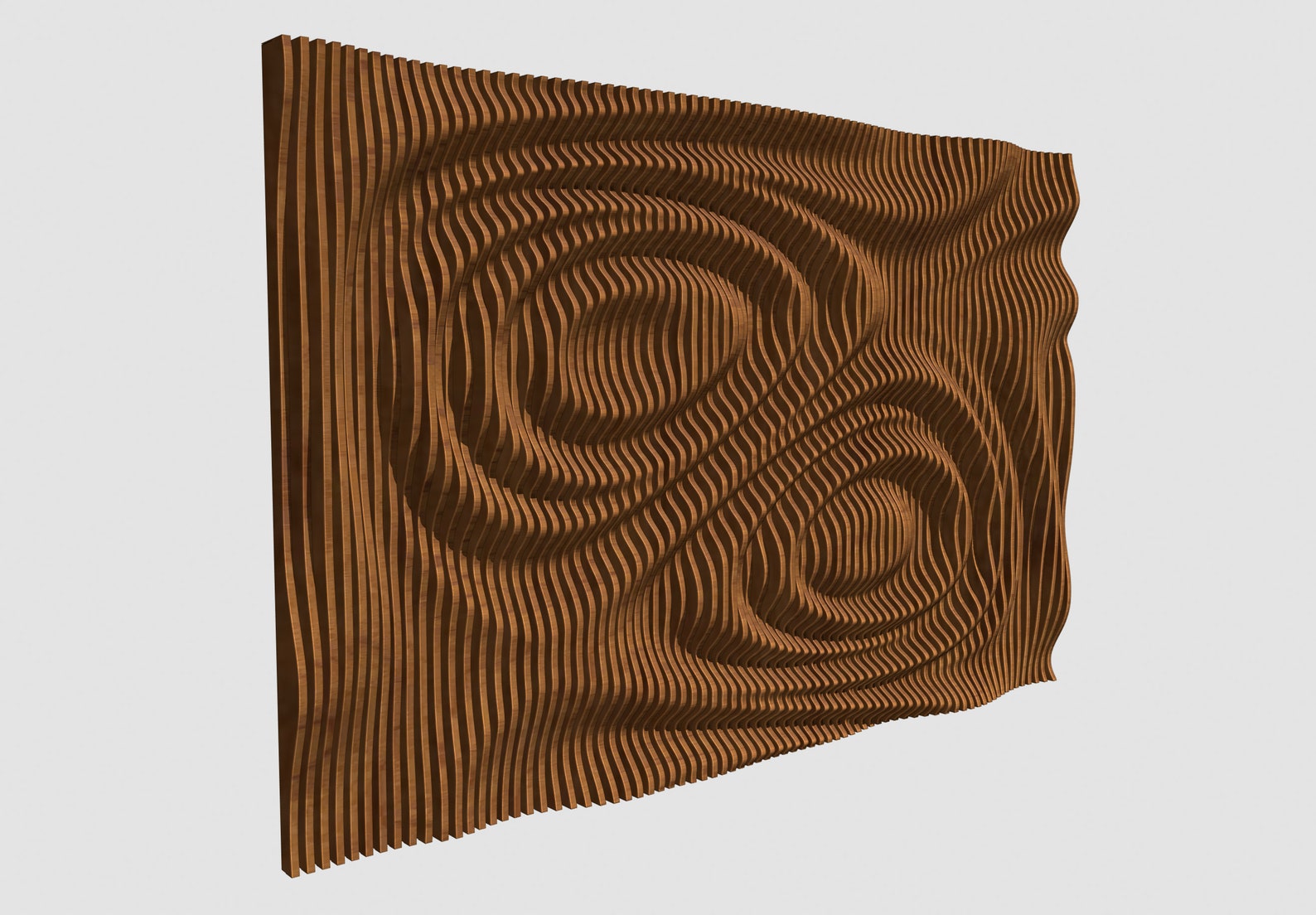 Parametric Wall Art Wavewall1 CNC Cutting File - Etsy