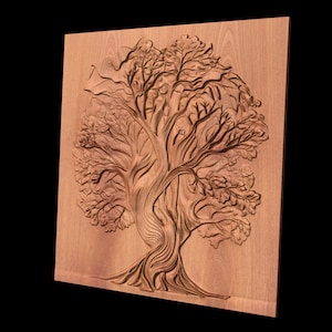 Bas-relief "tree of Life" 3d File MJ001 for CNC - Etsy