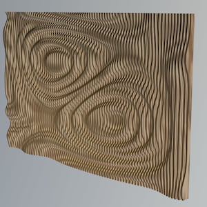 Parametric Wall Art Wavewall1 CNC Cutting File - Etsy