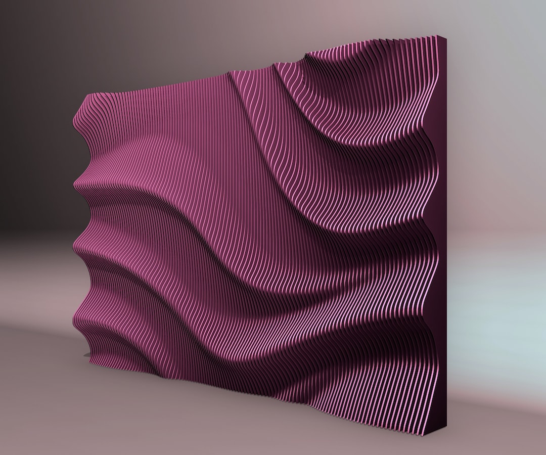 Parametric "wave Wall 8" CNC Cutting File - Etsy