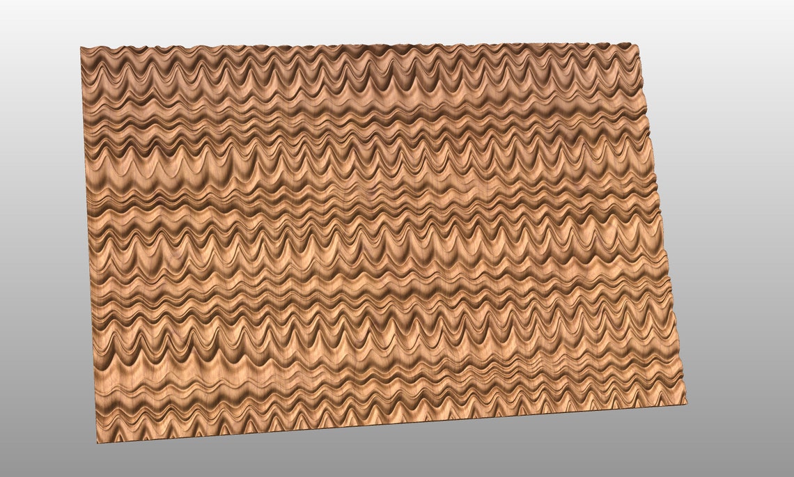 Ttwave1 Wavy Pattern 3D Model for CNC Machining With Software - Etsy