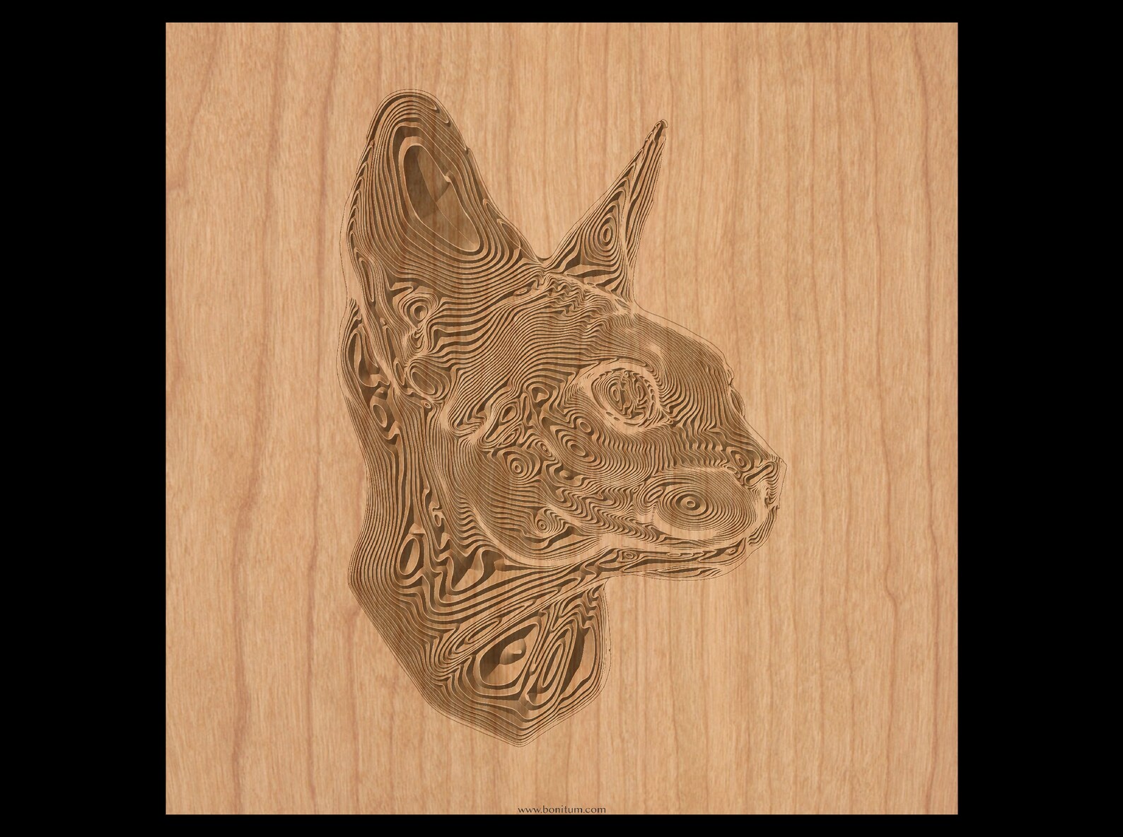 Cat8 Wavy Pattern Vector File for V- Bit Carving With Software Vectric ...