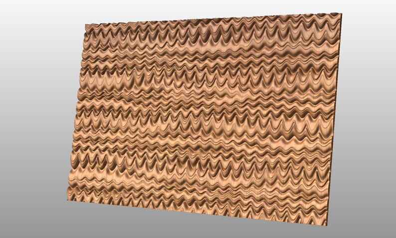 Ttwave1 Wavy Pattern 3D Model for CNC Machining With Software - Etsy