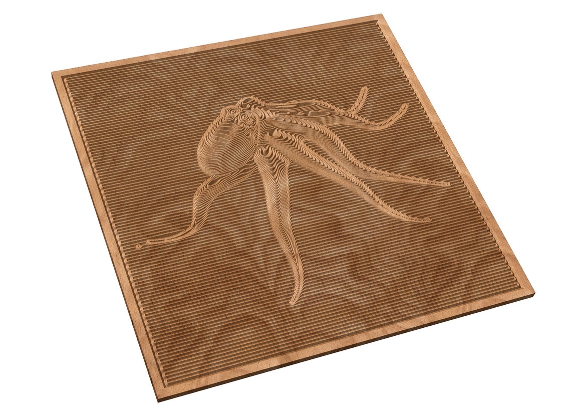 The Vector File for V- Bit Carving "octopus" - Etsy