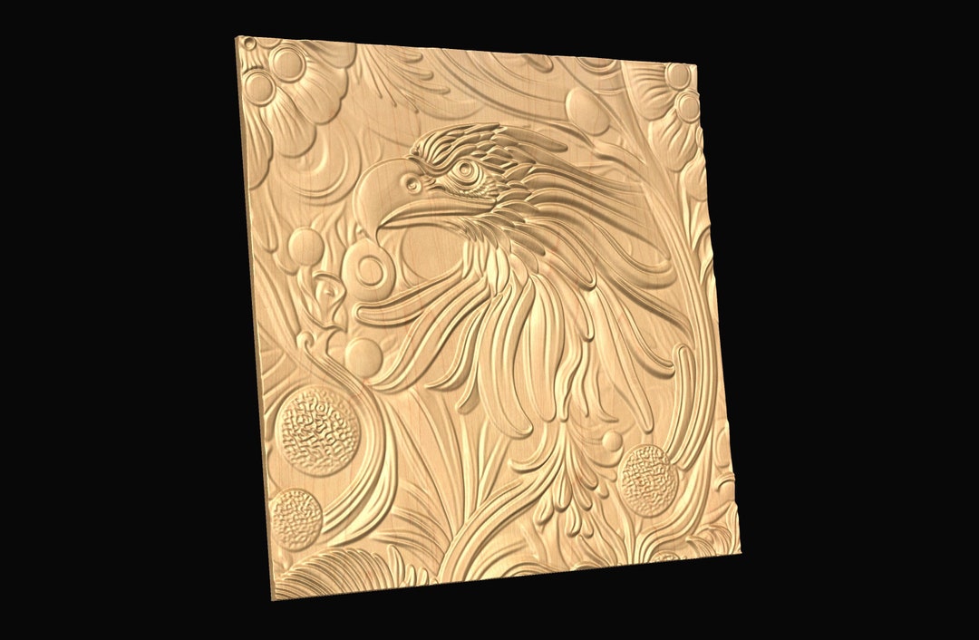 Bas-relief "eagle Head 1" 3d File for CNC - Etsy