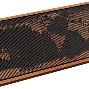 World Map CNC V-carve Vector File for Engraving - Etsy