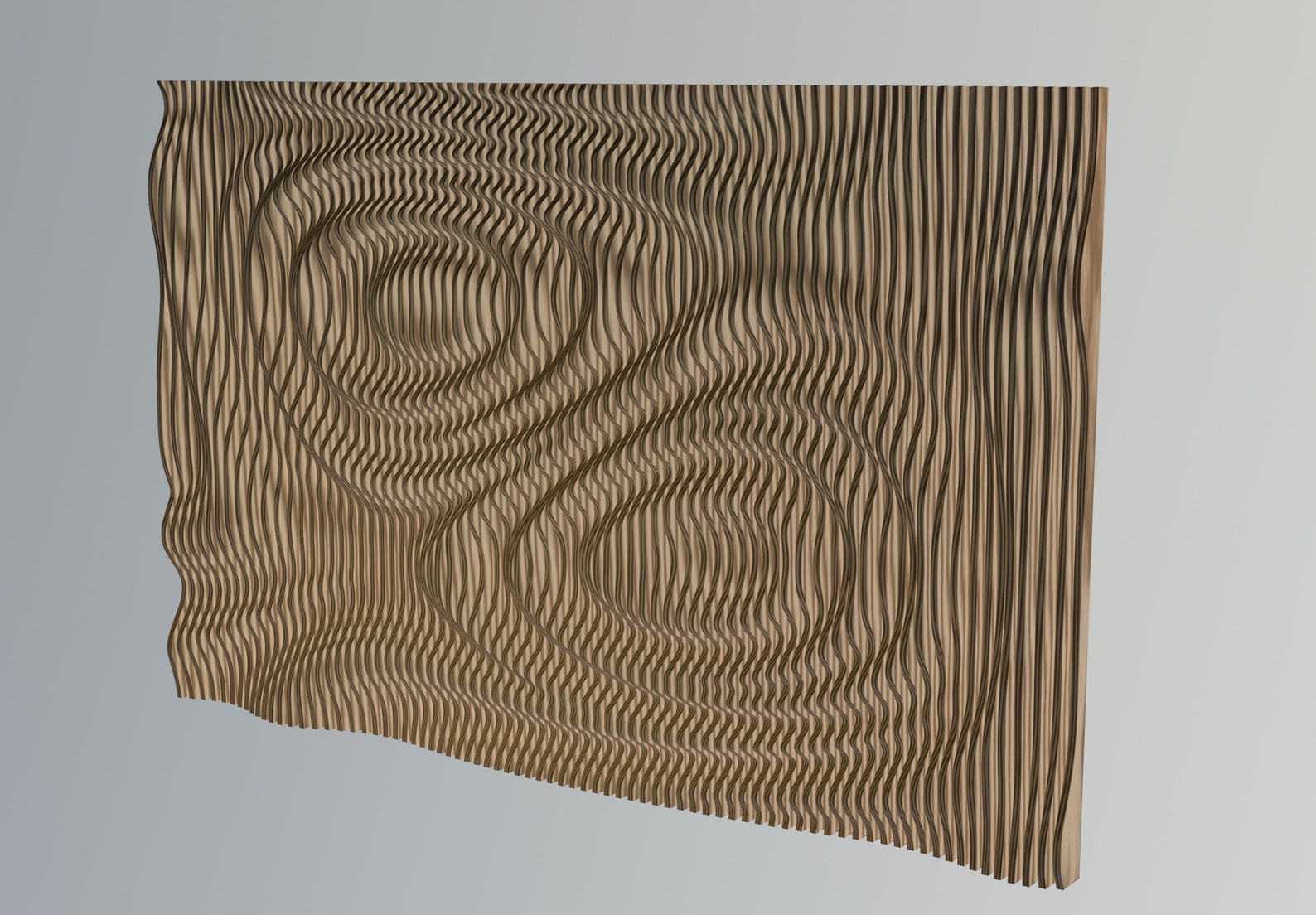 Parametric Wall Art Wavewall1 CNC Cutting File - Etsy