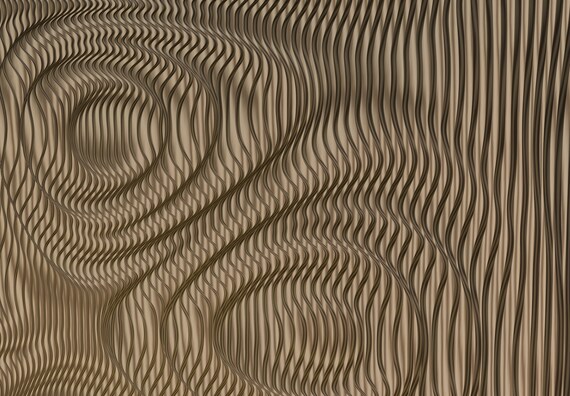 Woodworking & Carpentry 1-4 Parametric Wave Wall Art Decor Panel STL ...