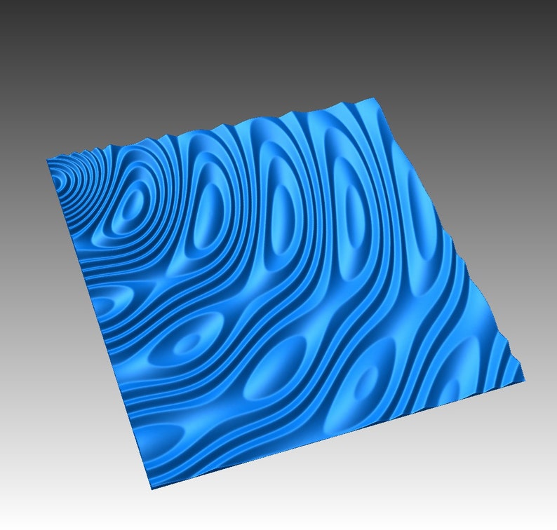 QC40 Big Waves 3D Relief Sculpture Model for CNC Machining - Etsy