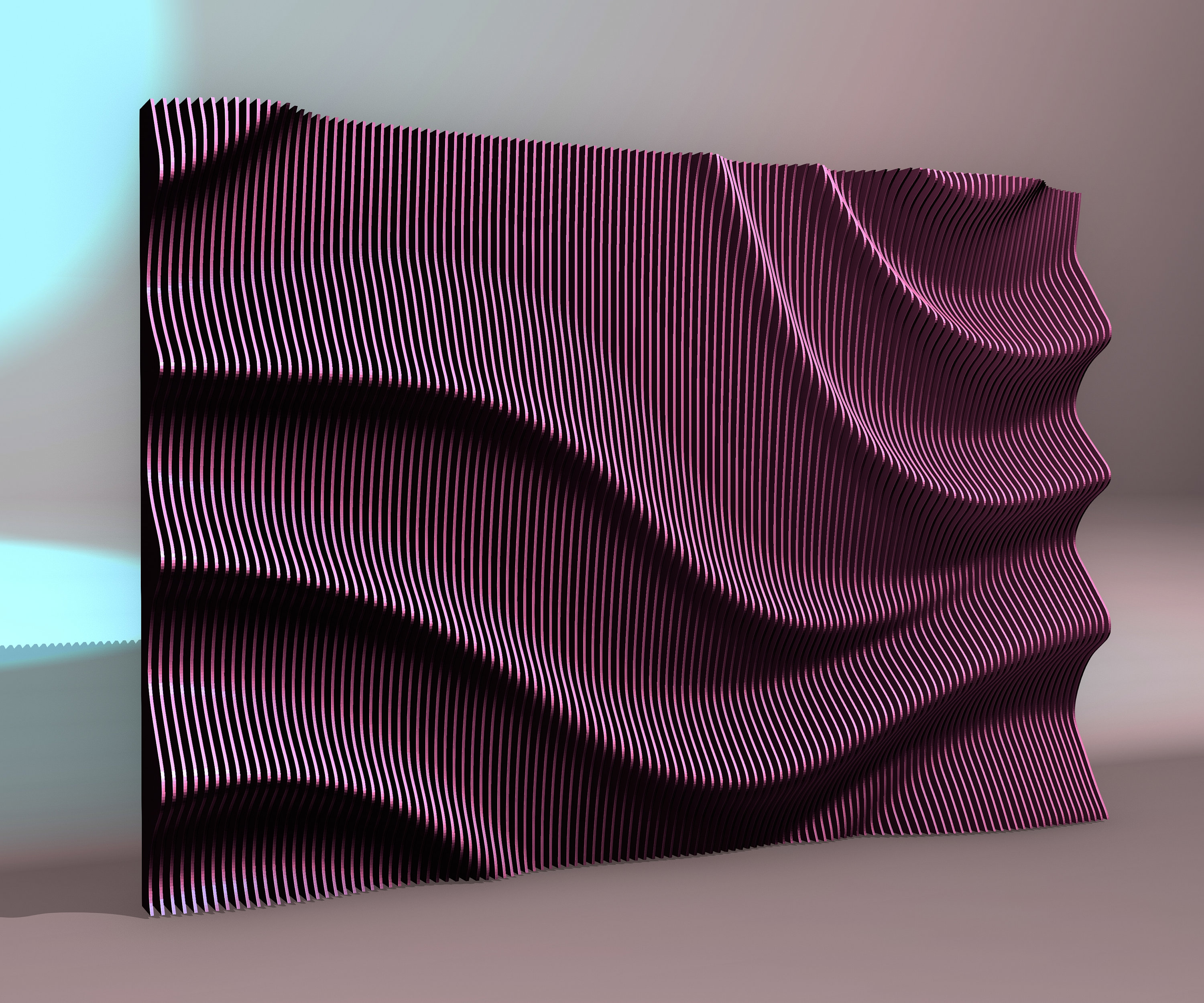 Parametric "wave Wall 8" CNC Cutting File - Etsy